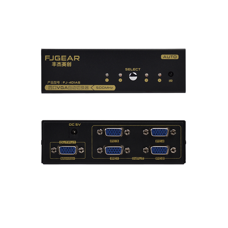 4 Port VGA Switch AUTO-4 in 1 out VGA Switch-GUANG ZHOU FENG JIE ELECTRONIC TECHNOLOGY CO.,LTD.